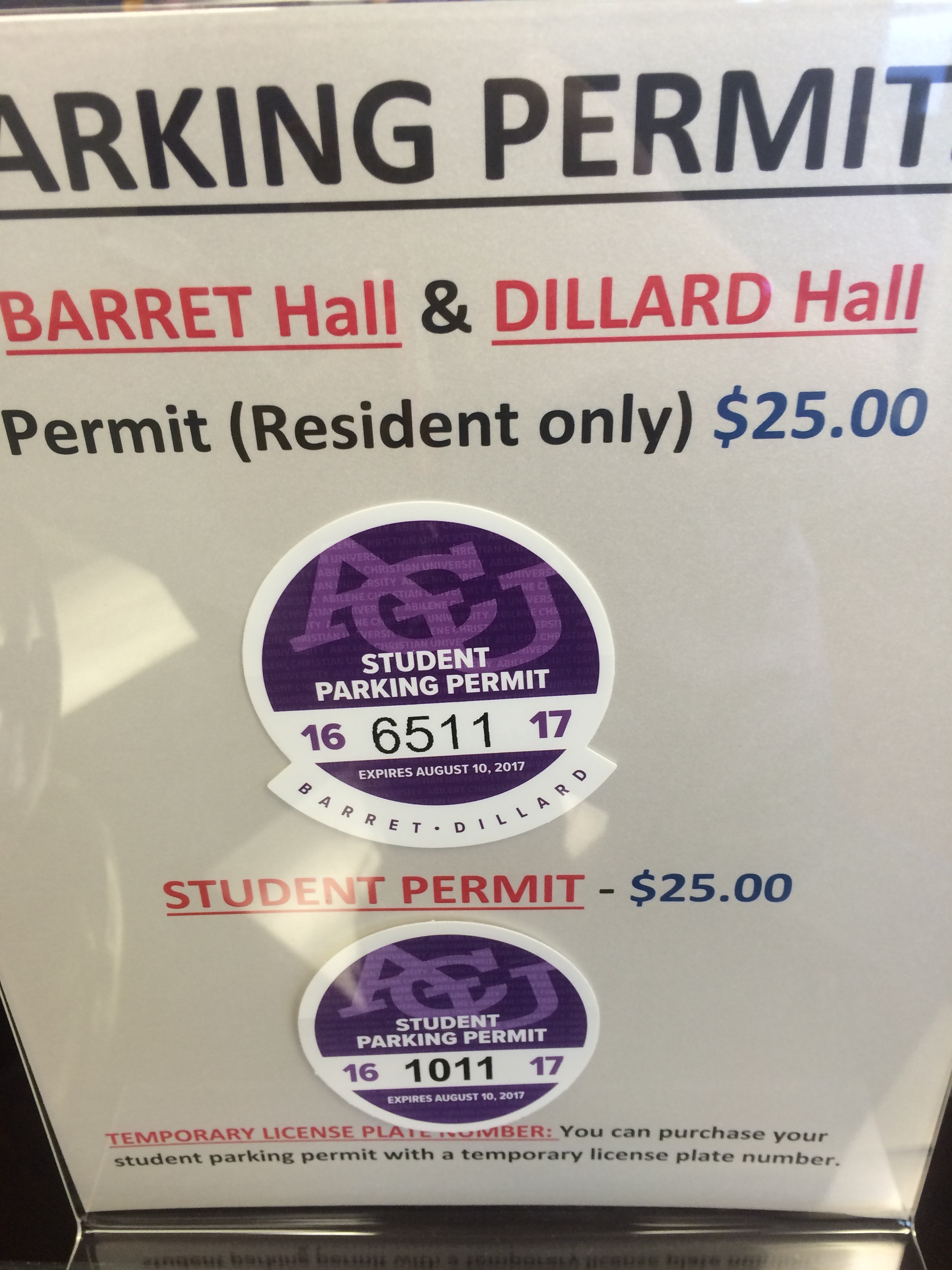 Dillard, Barret Hall cause parking restrictions - The Optimist