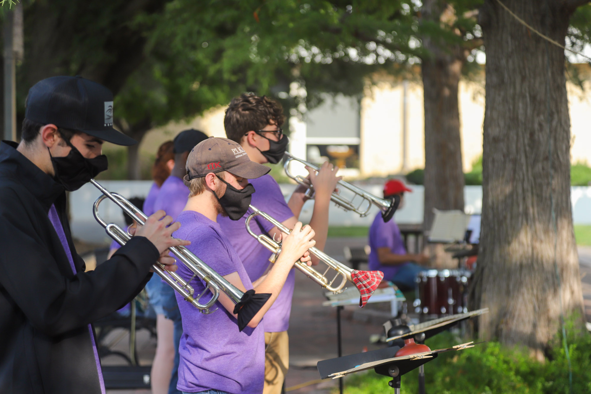 Big Purple Band utilizes special masks for performing - The Optimist